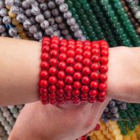 China 8mm Manmade Red Turquoise Gemstone Beads 45cm Strand for Jewelry Making DIY for sale