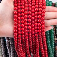China 8mm Manmade Red Turquoise Gemstone Beads 45cm Strand for Jewelry Making DIY for sale