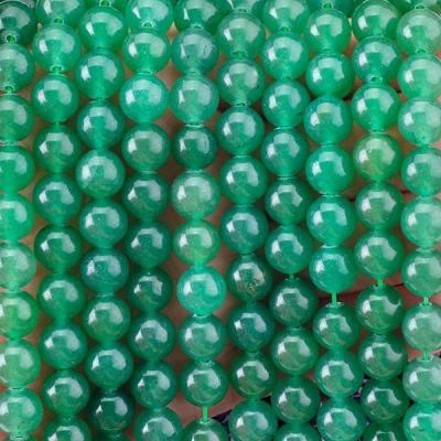 China 8mm Green Aventurine Gemstone Beads 45cm Strand Healing Crystal for Jewelry Making for sale