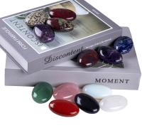 China Natural Polished Amethyst Palm Stone 6x4x2 cm Worry Stone for Stress Relief Home Decoration for sale