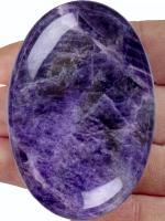 China Natural Polished Amethyst Palm Stone 6x4x2 cm Worry Stone for Stress Relief Home Decoration for sale