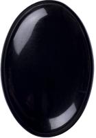 China Natural Polished Black Obsidian Palm Stone 6x4x2 cm Pocket Worry Gemstone for Stress Relief Home Decor for sale