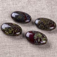 China Natural Dragon Bloodstone Oval Palm Stone 6×4×2 cm Polished Gemstone for Home Decoration and Collectors for sale