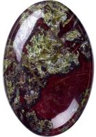 China Natural Dragon Bloodstone Oval Palm Stone 6×4×2 cm Polished Gemstone for Home Decoration and Collectors for sale