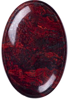 China Natural Red Flower Jasper Palm Stone - 6x4x2cm Polished Healing Crystal for Energy Balance and Grounding for sale