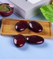 China Natural Red Flower Jasper Palm Stone - 6x4x2cm Polished Healing Crystal for Energy Balance and Grounding for sale