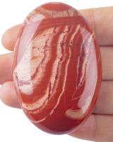 China Natural Red Jasper Palm Stone 6x4x2cm 71g Polished Worry Stone for Anxiety Relief and Home Decor for sale