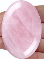 China Natural Rose Quartz Palm Stone 6×4×2 cm 71g Polished Worry Stone for Anxiety Relief and Home Decor for sale