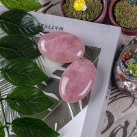 China Natural Rose Quartz Palm Stone 6×4×2 cm 71g Polished Worry Stone for Anxiety Relief and Home Decor for sale
