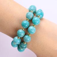China 11MM 14MM Tianhe Stone Amethyst Crystal Gemstone Bead Bracelets 2 Layer for sale
