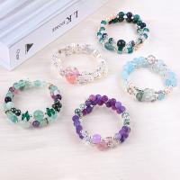 China Unicorn Carving Adjustable 2 Layer Azurite Stone Crystal Bracelet for sale