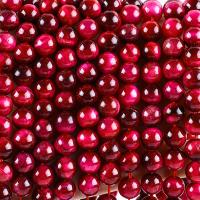 China 8mm Rose Red Tiger Eye Gemstone Beads 45cm Strand 35g for Jewelry Making DIY Craft for sale