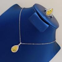 China Water Drop 925 Sterling Silver Zircon Necklace - Customizable Fashion Jewelry with 1 Piece MOQ for Parties and Gifts for sale