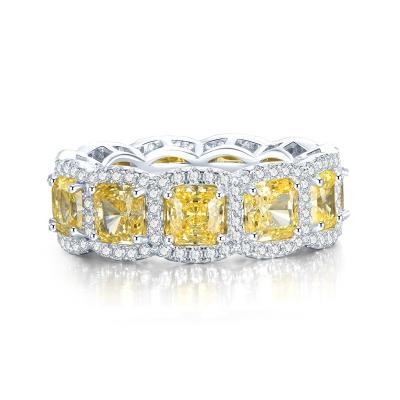 China Deluxe 925 Sterling Silver Zircon Bridal Ring - Customizable Size with 1 Piece MOQ for Wedding and Engagement Jewelry for sale
