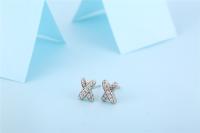 China X Shape 925 Sterling Silver Moissanite Stud Earrings - 1 Piece MOQ with Custom Size Options for sale