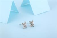 China X Shape 925 Sterling Silver Moissanite Stud Earrings - 1 Piece MOQ with Custom Size Options for sale