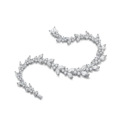China 18K Gold Wheat Ear Moissanite Tennis Bracelet - Customizable Size 1 Piece MOQ for Engagement Jewelry for sale