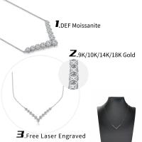 China 18K Gold Moissanite Smile Necklace Pendant - Customizable 1 Piece MOQ for Bridal & Engagement Jewelry for sale