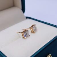China 18K Gold Moissanite Diamond Stud Earrings - Customizable Size & 1 Piece MOQ for Bridal & Gift Jewelry for sale