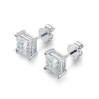China 18K Gold Moissanite Diamond Stud Earrings - Customizable Size & 1 Piece MOQ for Bridal & Gift Jewelry for sale