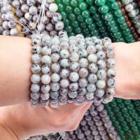 China 8MM Natural Kiwi Jasper Round Beads for Jewelry Making - 10 Strands MOQ, Custom OEM/ODM Available for sale