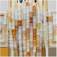 China Natural Gemstone Bamboo Joint Loose Beads 4mm to 12mm Semi Precious Stones for Jewelry Making for sale