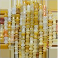 China Natural Gemstone Bamboo Joint Loose Beads 4mm to 12mm Semi Precious Stones for Jewelry Making for sale