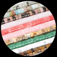 China Natural Gemstone Rondelle Beads 2x4mm Drum Shape Loose Strands for Jewelry Making for sale