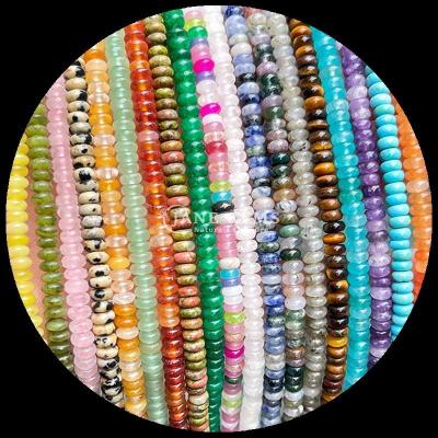 China Natural Crystal Gemstone Rondelle Abacus Shape 4x2mm Loose Bead Strands for Jewelry Making for sale