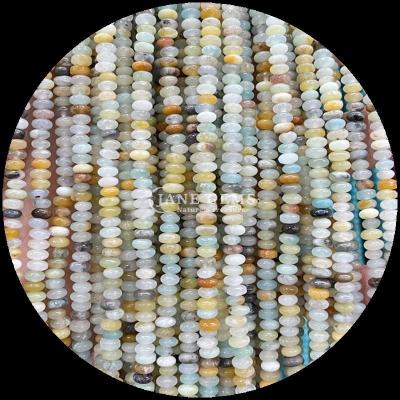 China Natural Crystal Gemstone Rondelle Abacus Shape Beads 4x2mm Loose Strands for Jewelry Making for sale