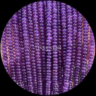 China Natural Gemstone Rondelle Abacus Shape Loose Bead Strands 4x2mm Custom Size for Jewelry Making for sale