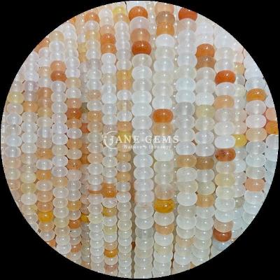 China Natural Gemstone Rondelle Abacus Shape Beads 4x8mm Golden Silk Opalite Loose Strands for Jewelry Making for sale