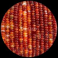 China Natural Gemstone Rondelle Abacus Beads 4x8mm Carnelian Clear Quartz Loose Strands for Jewelry Making for sale