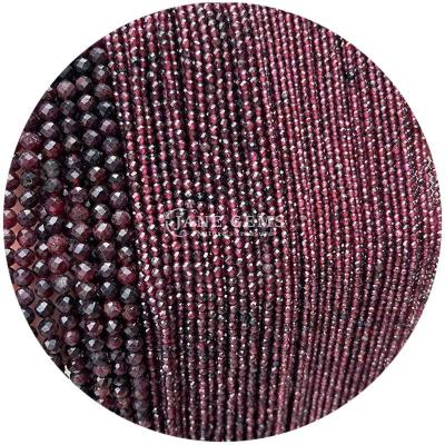 China Natural Crystal Gemstone Faceted Round Beads 2-4mm Loose Strands for DIY Jewelry Making for sale