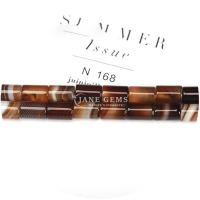 China Wholesale Natural Striped Agate Cylinder Beads 4mm to 12mm Loose for DIY Jewelry Making for sale
