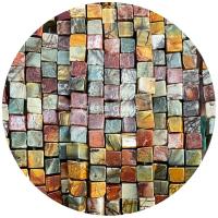 China Wholesale Natural Crystal Gemstone Square Agate Beads 4mm to 12mm Cube Loose Turquoise Beads for Jewelry Making for sale