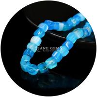 China Wholesale Natural Crystal Gemstone Square Agate Beads 4mm to 12mm Cube Loose Turquoise Beads for Jewelry Making for sale