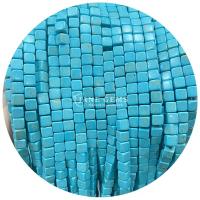 China Wholesale Natural Crystal Gemstone Square Agate Beads 4mm to 12mm Cube Loose Turquoise Beads for Jewelry Making for sale