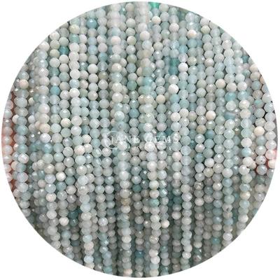 China Natural Crystal Gemstone Faceted Round Beads 2-4mm Loose Strands for Jewelry Making for sale