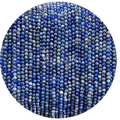 China Natural Crystal Gemstone Faceted Round Beads 2-4mm Loose Bead Strands for Jewelry Making for sale
