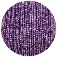 China Natural Crystal Gemstone Faceted Round Beads 2-4mm Loose Bead Strands for Jewelry Making for sale