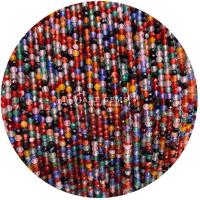 China Natural Crystal Gemstone Faceted Round Beads 2-4mm Loose Strands for Jewelry Making Bracelets for sale