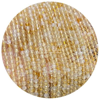 China Natural Crystal Gemstone Faceted Round Beads 2-4mm Loose Strands for Jewelry Making Bracelets for sale