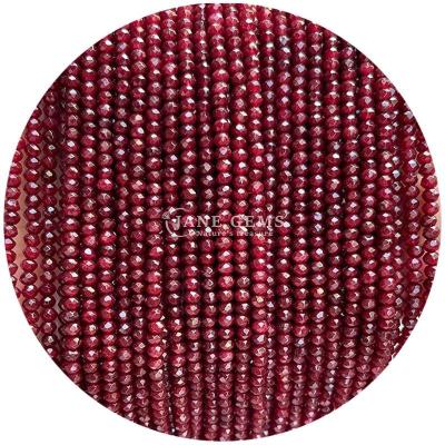 China Natural Chalcedony Gemstone Beads 4mm Faceted Abacus Shape Loose Strands for Jewelry Making for sale