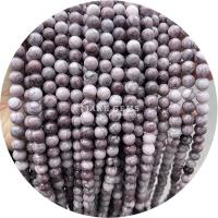 China Wholesale Natural Stone Round Loose Beads 8mm Pink Zebra Jasper Tourmaline Spacers for Jewelry Making for sale