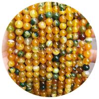 China Wholesale Natural Striped Agate Loose Beads 8mm Round Hematite Spacers for Jewelry Making for sale