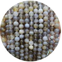 China Wholesale Natural Striped Agate Loose Beads 8mm Round Hematite Spacers for Jewelry Making for sale
