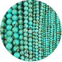 China Wholesale Shell Turquoise Loose Beads 8mm Multicolor Round Stone Beads for Jewelry Making for sale