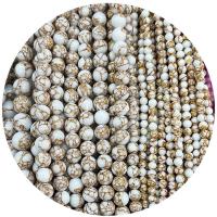 China Wholesale Shell Turquoise Loose Beads 8mm Multicolor Round Stone Beads for Jewelry Making for sale