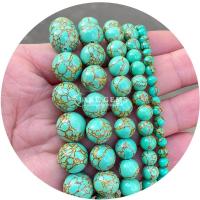 China Wholesale Shell Turquoise Loose Beads 8mm Multicolor Round Stone Beads for Jewelry Making for sale